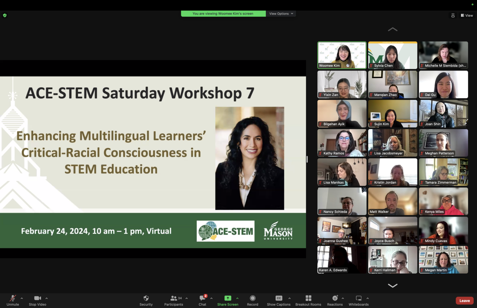 ACE-STEM Cohort 1 Saturday Workshops – Advancing Content-Integrated Education for English ...